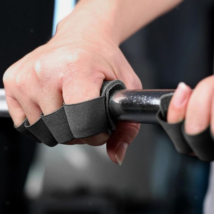 Four-Finger Grip Training Pad Cowhide Leather- BLACK – The Fitness Mind